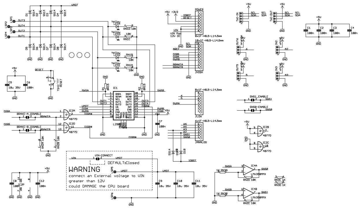 A000079 Arduino Motor Shield REV3: 2A (4A max), 5 ~ 12V